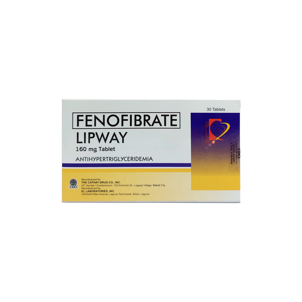 LIPWAY Fenofibrate 160mg Tablet 1's price in the Philippines | MedsGo ...